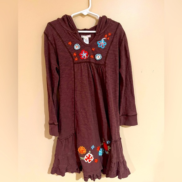 Mimi & Maggie | Dresses | Mimi Maggie Brown Flower Embroidery Dress ...